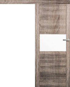 posuvné interiérové dveře na stěnu vasco doors TEO model 3 Průchozí rozměr: 70 x 197 cm, Orientace dveří: Levé dveře, Dekor: Ořech muškátový