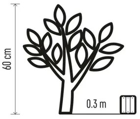 LED dekorace EMOS DCTW08 ZY2135 větvičky s perlami 3xAA teplá bílá s časovačem
