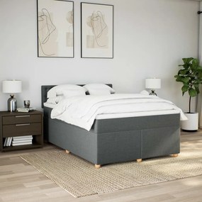 Box spring postel s matrací tmavě šedá 160x200 cm textil 3286746