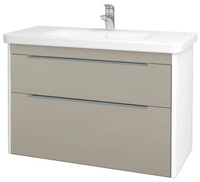 Dřevojas Koupelnová skříň ENZO SZZ2 100 Varianta: L01 Bílá vysoký lesk / L04 Béžová vysoký lesk