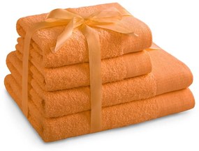 Sada bavlněných ručníků AmeliaHome AMARI oranžová, velikost 2*70x140+2*50x100