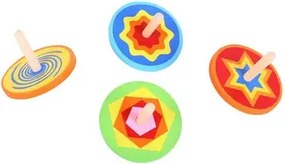 Bigjigs Toys Dřevěná barevná káča 1 ks / od 3 let