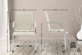 Konferenční židle Tira umělá kůže – krémová