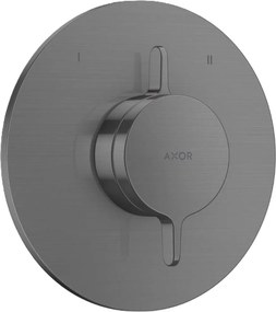 Axor One - Baterie pod omítku, pro 2 spotřebiče, kartáčovaný černý chrom 48415340