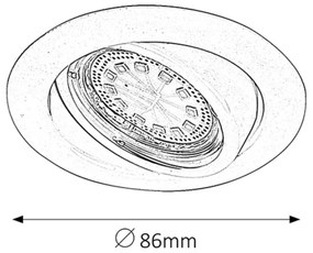Rabalux 1166 - SADA 3xLED Podhledové svítidlo LITE 3xGU10/3W/230V