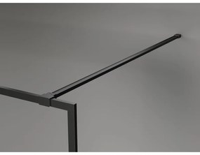 Mexen Kioto-F, sprchová zástěna s rámem 125 x 202 cm, 8 mm čiré sklo, černý profil, 800-125-104-70-00