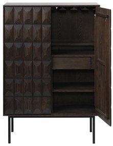 Tmavě hnědá skříňka 90x130 cm Latina – Unique Furniture