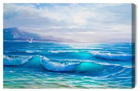 Obraz Malovaný Mořský Horizont Nedostatek Nedostatek Přírodní plátno 40x30