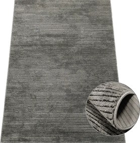 BE Koberec Eforia 9551 GREY - šedý obdélníkový Rozměr: 60x100 cm