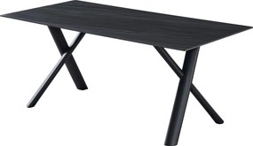 XXXLutz JÍDELNÍ STŮL, černá, tmavě šedá, 180/90/76 cm Livetastic - Online Only jídelní stoly - 002857009501