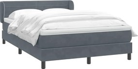 Box spring postel s matrací tmavě šedá 160x210 cm samet 3317614