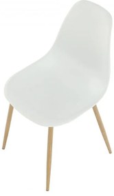 Tempo Kondela Plastová jídelní židle SINTIA, bílá/přírodní
