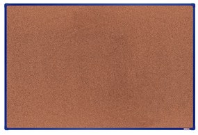 Korková nástěnka boardOK v hliníkovém rámu, 1800 x 1200 mm, modrý rám