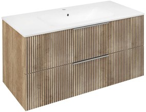Sapho Sapho, CIRASA umyvadlová skříňka 99,8x52x46cm, dub alabama strip, CR100-2322