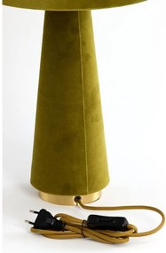 Zelená stolní lampa s textilním stínidlem (výška 61 cm) Devia – Light &amp; Living