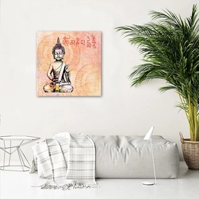 Gario Obraz na plátně Malý Buddha na oranžovém pozadí - Andrea Haase Rozměry: 30 x 30 cm