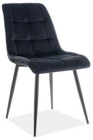 SIGNAL Jídelní židle - CHIC Velvet, různé barvy na výběr Čalounění: černá (Bluvel 19)