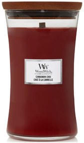 WoodWick – svíčka Cinnamon Chai (Skořice a vanilka) Velikost: střední 275 g