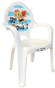 Dětská jídelní židlička Hobby, bílá