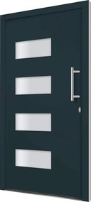 Vchodové dveře hliník a PVC antracitové 100 x 210 cm 3056825