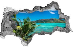 Wallmuralia Fotoobraz díra na stěnu Pobřeží Seychely 95x73 cm