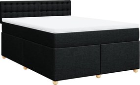 Box spring postel s matrací černá 160x200 cm textil 3286747