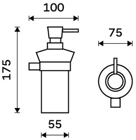 Nimco Dávkovač tekutého mýdla, pumpička mosaz BORMO - BR 11031KU-T-26