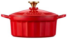 Buydeem enameled cast iron dutch oven cp521-kr 2,9l, model cp521, color koi red