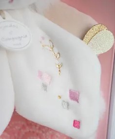 Doudou Dárková sada - Hračka růžový kamarád králíček 24 cm / od 0 let