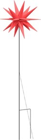 Svítící vánoční hvězdy s hroty 3 ks LED skládací červené 57 cm 3190444