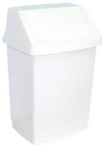 Plastový odpadkový koš MERIDA bílý 15l