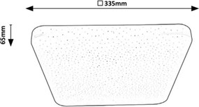 Rabalux Bílé stropní LED svítidlo Lucas hranaté 335x335mm 18W 3073