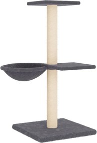 Škrabadlo pro kočky se sisalovými sloupky tmavě šedé 72 cm 171770