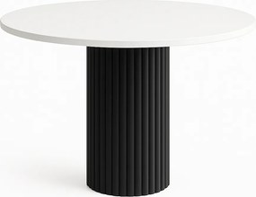 NW Kulatý jídelní stůl NESTORIO 3, 100 cm Barva/ dekor: Černá, Barva nohy stolu: Černá