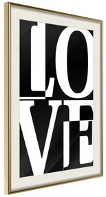Artgeist Plakát pro lásku vše Velikosti (šířkaxvýška): 20x30, Finální vzhled: Zlatý rám s paspartou
