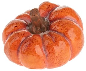 Podzimní keramická dýně, 10 x 7 cm, oranžová