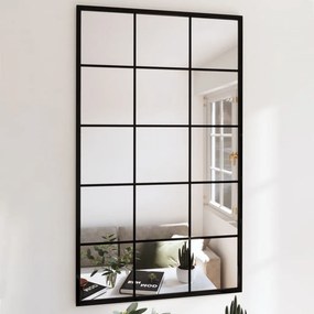 Nástěnná zrcadla 2 ks černá 100 x 60 cm kov 3189035