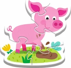 Trefl - Puzzle - Baby puzzle: Na farmě 4v1 / 2|3|4|5 dílků / věk 2+