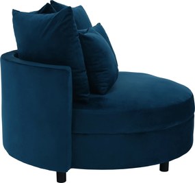 Kulaté křeslo, Velvet látka modrá, SALOTO