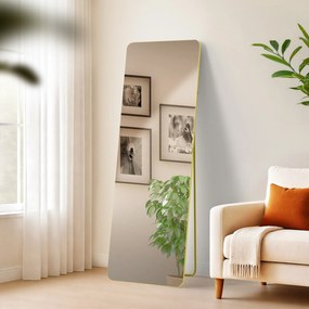 Zrcadlo Gurnee 150x50 cm – zlatá lesklá
