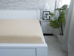 XPOSE® Jersey  prostěradlo Exclusive  na vysokou matraci - bílá káva 200x220 cm