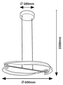 Rabalux 72149 - LED Lustr na lanku ADALIND LED/40W/230V 3000K