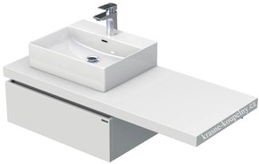 Intedoor Desk New koupelnový nábytek 1205 mm s umyvadlem na desku, DE 54 120 L STORM 1Z Varianta: A4376 Beton Factory 01