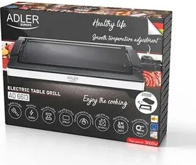 Adler AD 6613 černá / Elektrický gril / 3000 W / 876 cm2