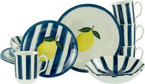 XXXLutz KOMBINOVANÁ SOUPRAVA Summer Stripes Blau 16dílné Creatable - Online Only nádobí - 007768069001
