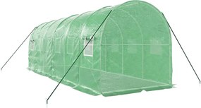 Skleník s ocelovým rámem zelený 12 m² 6 x 2 x 2 m 3188018