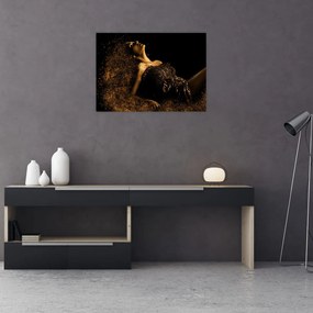 Skleněný obraz - Žena ze zlata (70x50 cm)