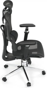 Kancelářská ergonomická židle PORTE II — síťovina, černá