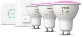 Propojovací zařízení Philips Hue BRIDGE a 3 ks LED žárovek GU10 4,3W (50W) White and Color Ambiance (2000-6500K/RGB) stmívatelné