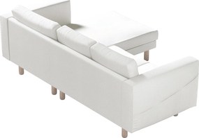 Potah na pohovku IKEA Norsborg 3-místná se šezlongem barva krémová látka pletený vzor